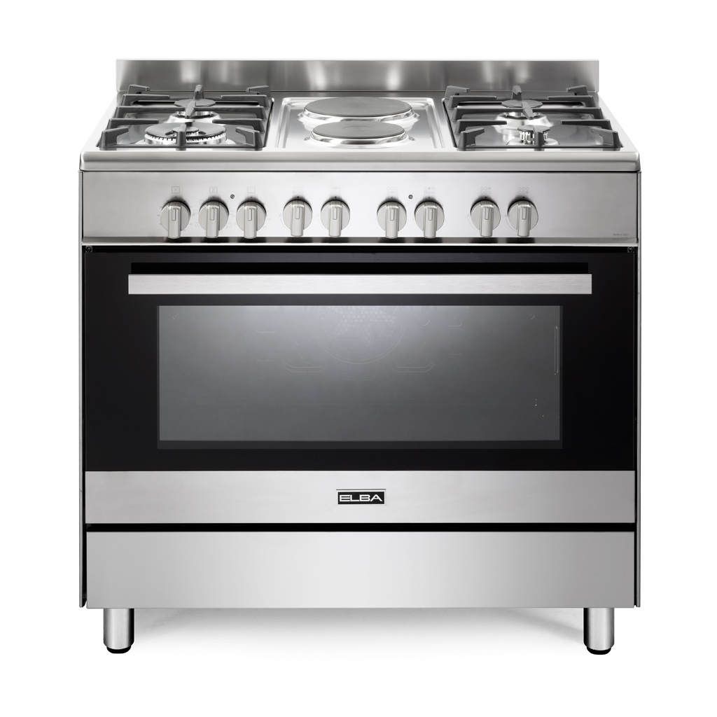 ELBA CLASSIC 90CM 4 BURNER GAS COOKER WITH 2 ELECTRIC PLATES AND ...